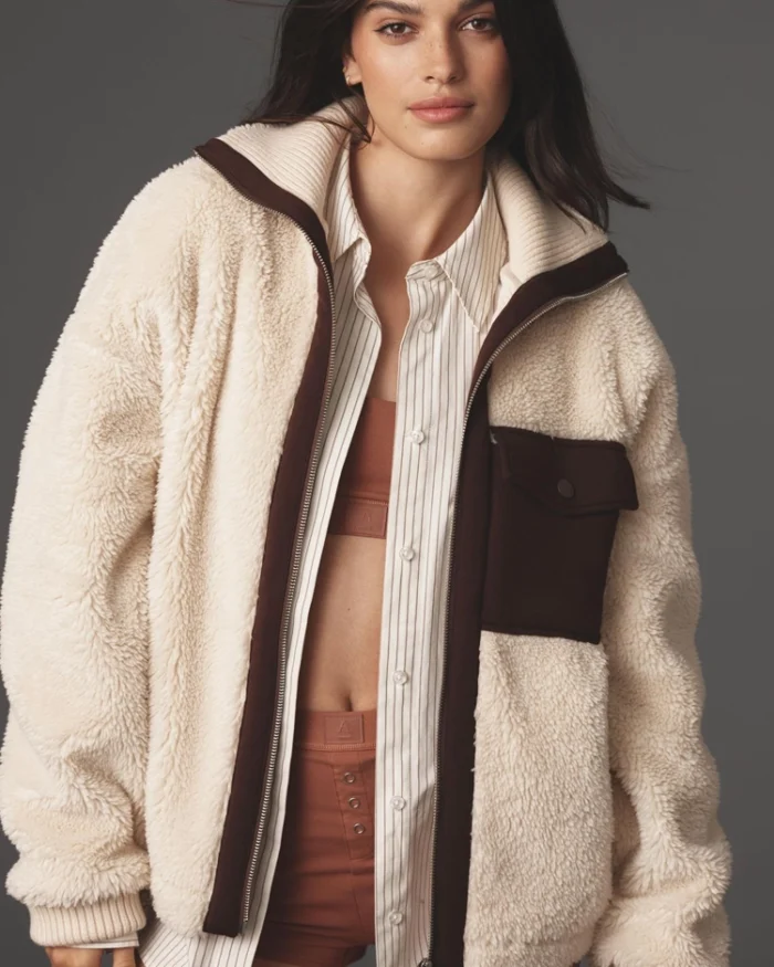 Women's Varley Sherpa Jacket | Trendy Leather Jackets