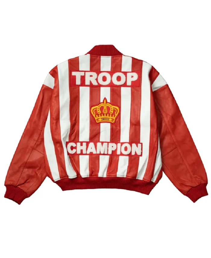 Troop Champion Red Leather Jacket | Trendy Leather Jackets