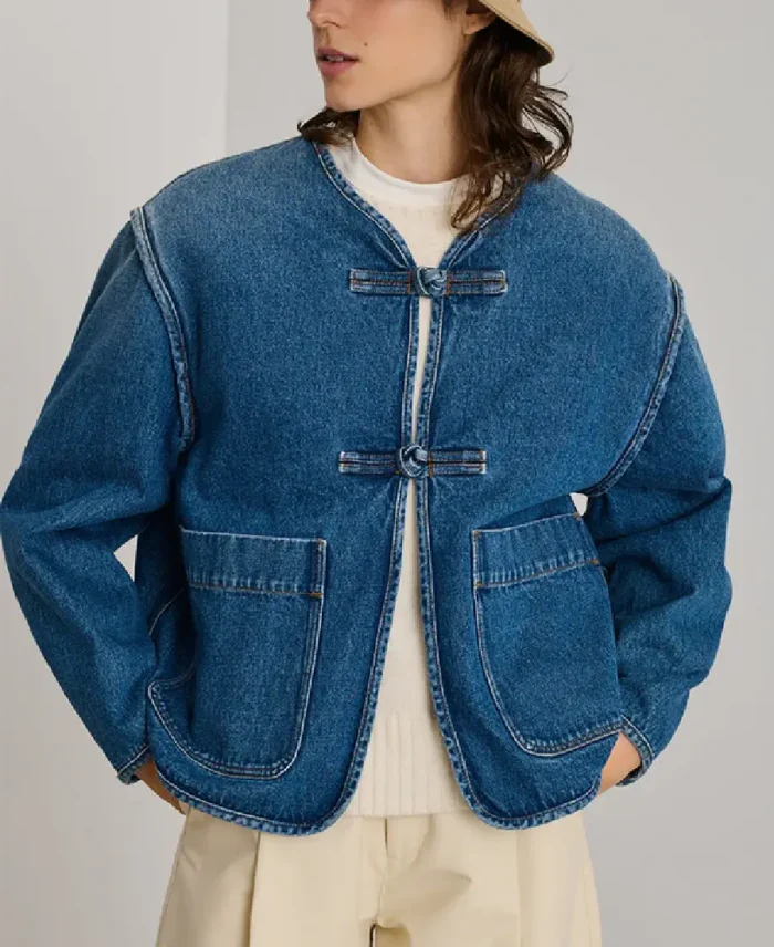 Soeur Blue Agatha Jacket | Trendy Leather Jackets