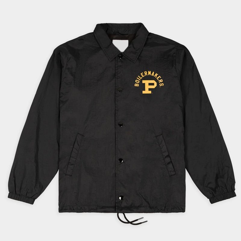 Purdue Boilermakers Block P Coaches Jacket | Trendy Leather Jackets
