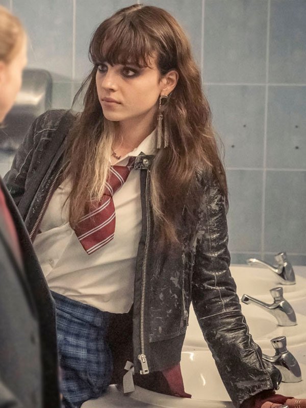 The Jetty Season 01 Bo Bragason Black Jacket | Trendy Leather Jackets