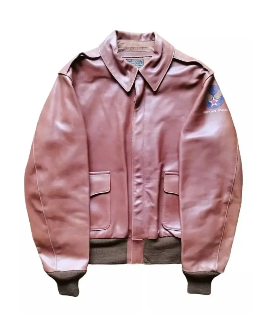 WW2 Buzz Rickson’s A-2 Maroon Flight Jacket | Trendy Leather Jackets