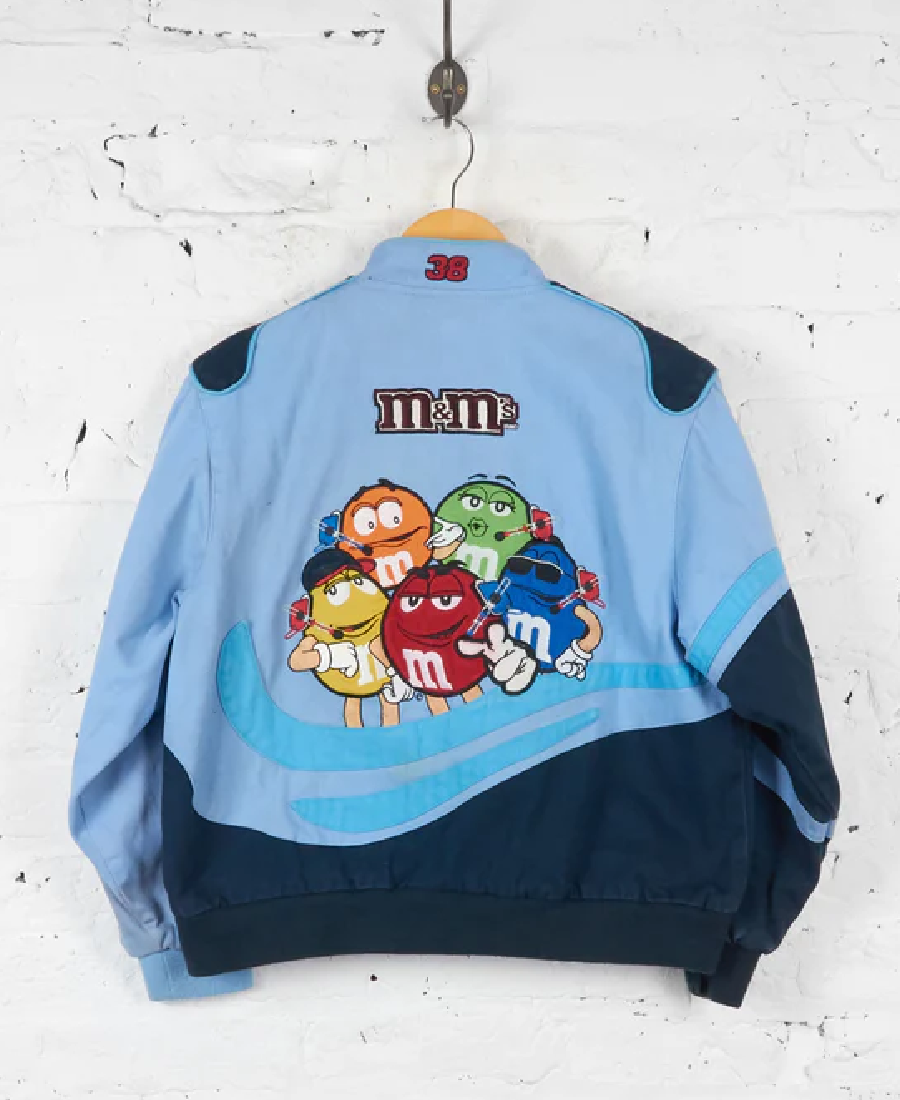 M&M's Nascar Racing Blue Jacket | Trendy Leather Jackets