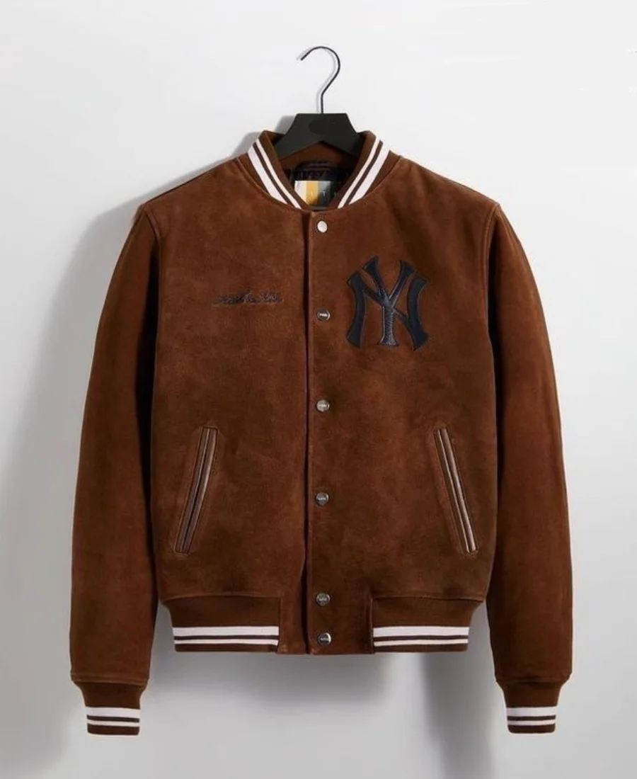 Kith MLB Yankees Suede Bomber Jacket | Trendy Leather Jackets