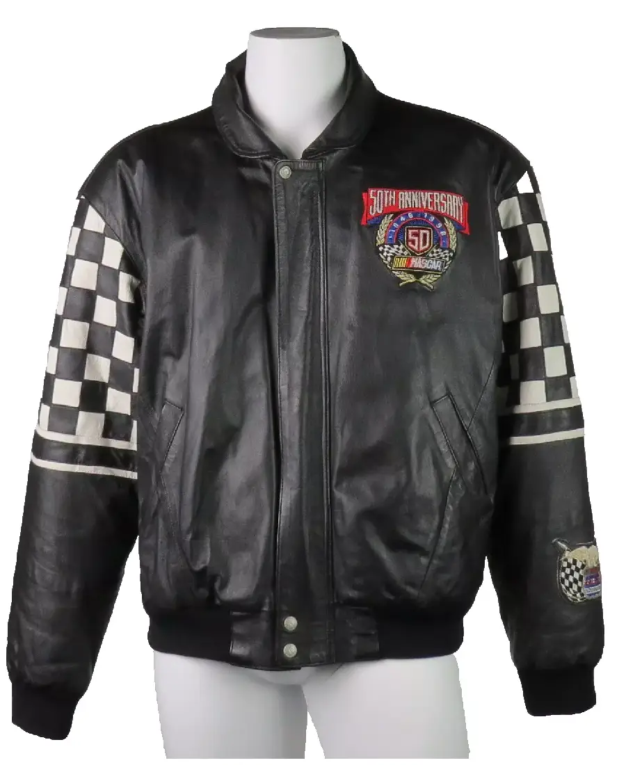 1998 Nascar Jeff Hamilton 50th Anniversary Racing Leather Jacket ...
