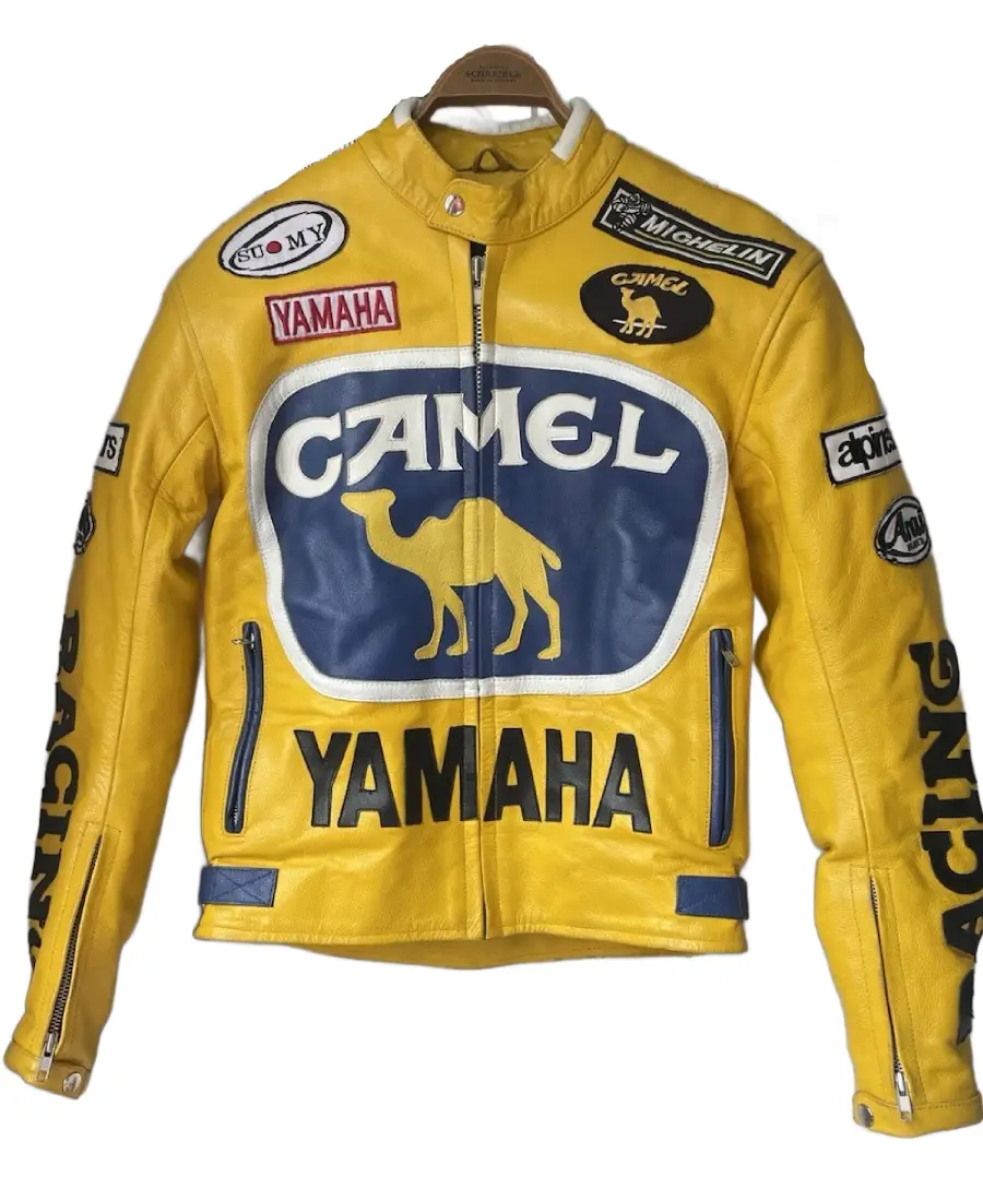 Men's Yamaha Camel Racing Leather Jacket | Trendy Leather Jackets