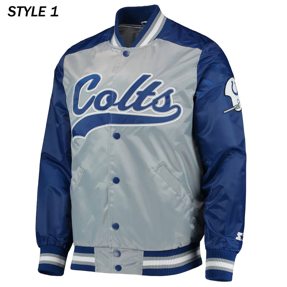 Indianapolis Colts The Tradition II Team Full-Snap Satin Jacket ...
