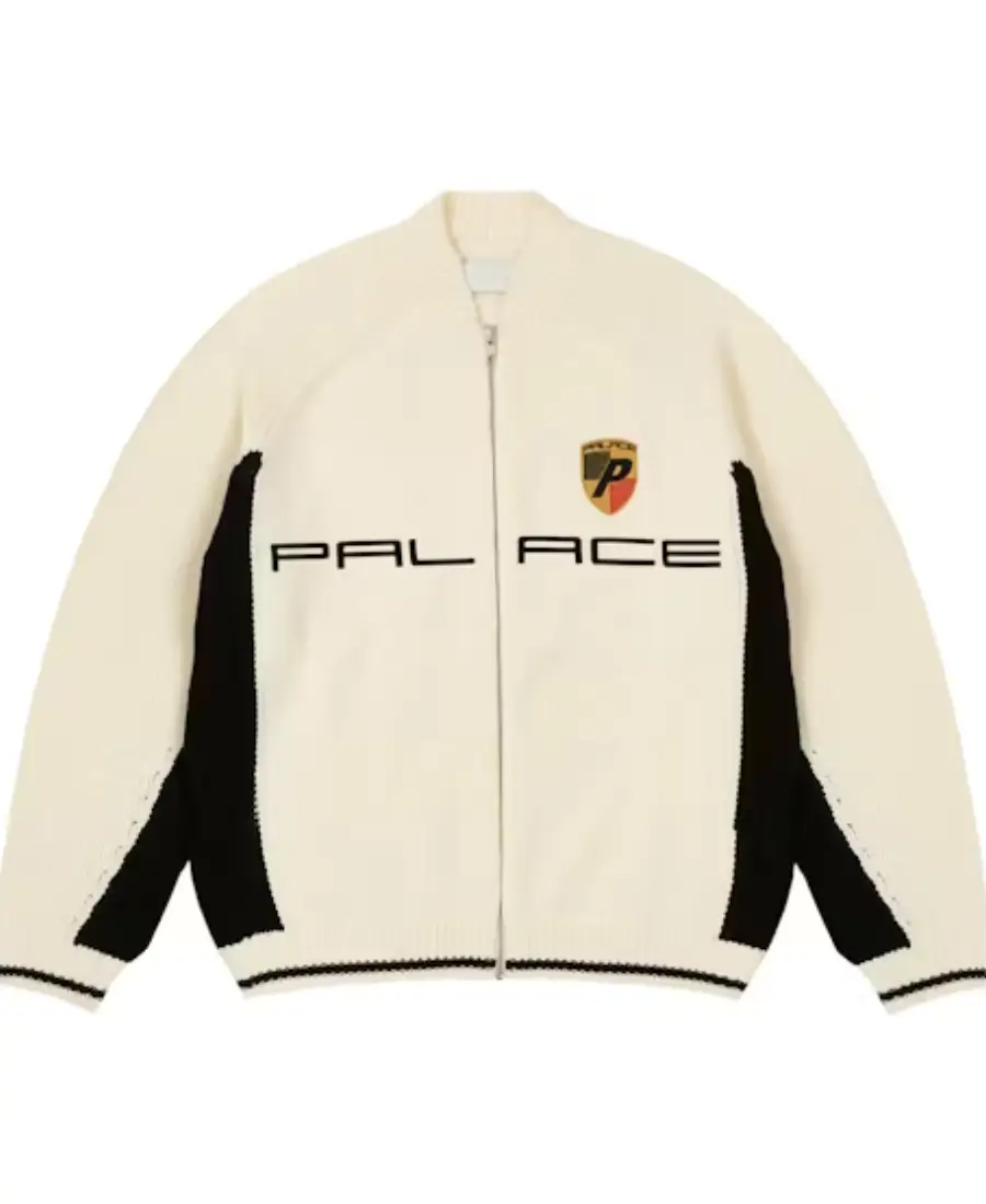 Men's Palace Posh Knit Racing Jacket | Trendy Leather Jackets