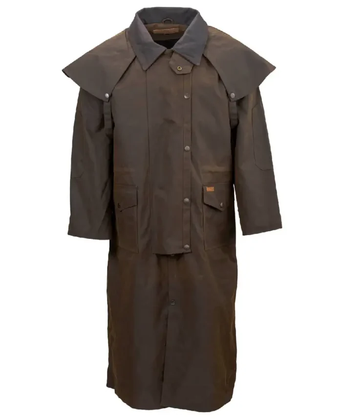 Men's Stockman Canvas Duster Coat | Trendy Leather Jackets