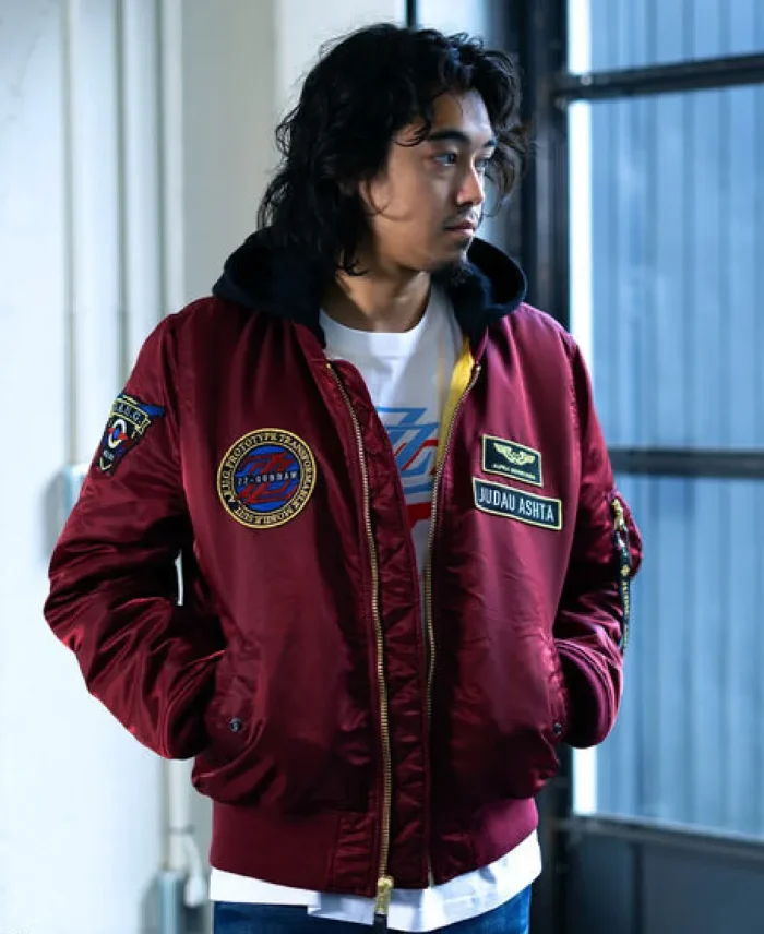 Mobile Suit Gundam ZZ Judau Ashta MA-1 Bomber Jacket | Trendy Leather ...