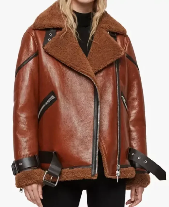 Women's Blanche Rusty Brown Leather Jacket | Trendy Leather Jackets